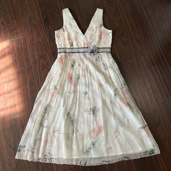 inthenow | Dresses | Rare Silk Vintage Floral Midi Dress | Poshmark
